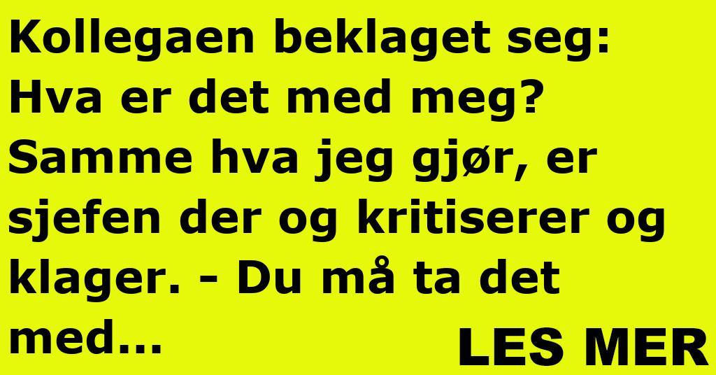 Sjefens humoristiske misforståelse | Vitseboka.no