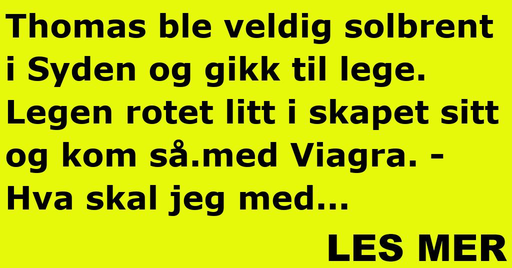 Solbrent i Syden? Legen har løsningen! | Vitseboka.no